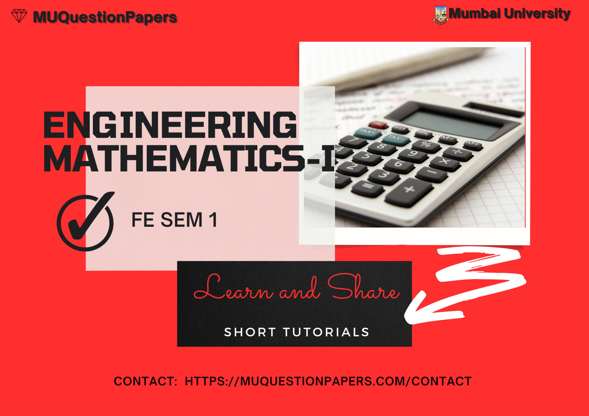 FE SEM 1 - ENGINEERING MATHS I - MuCertification.com
