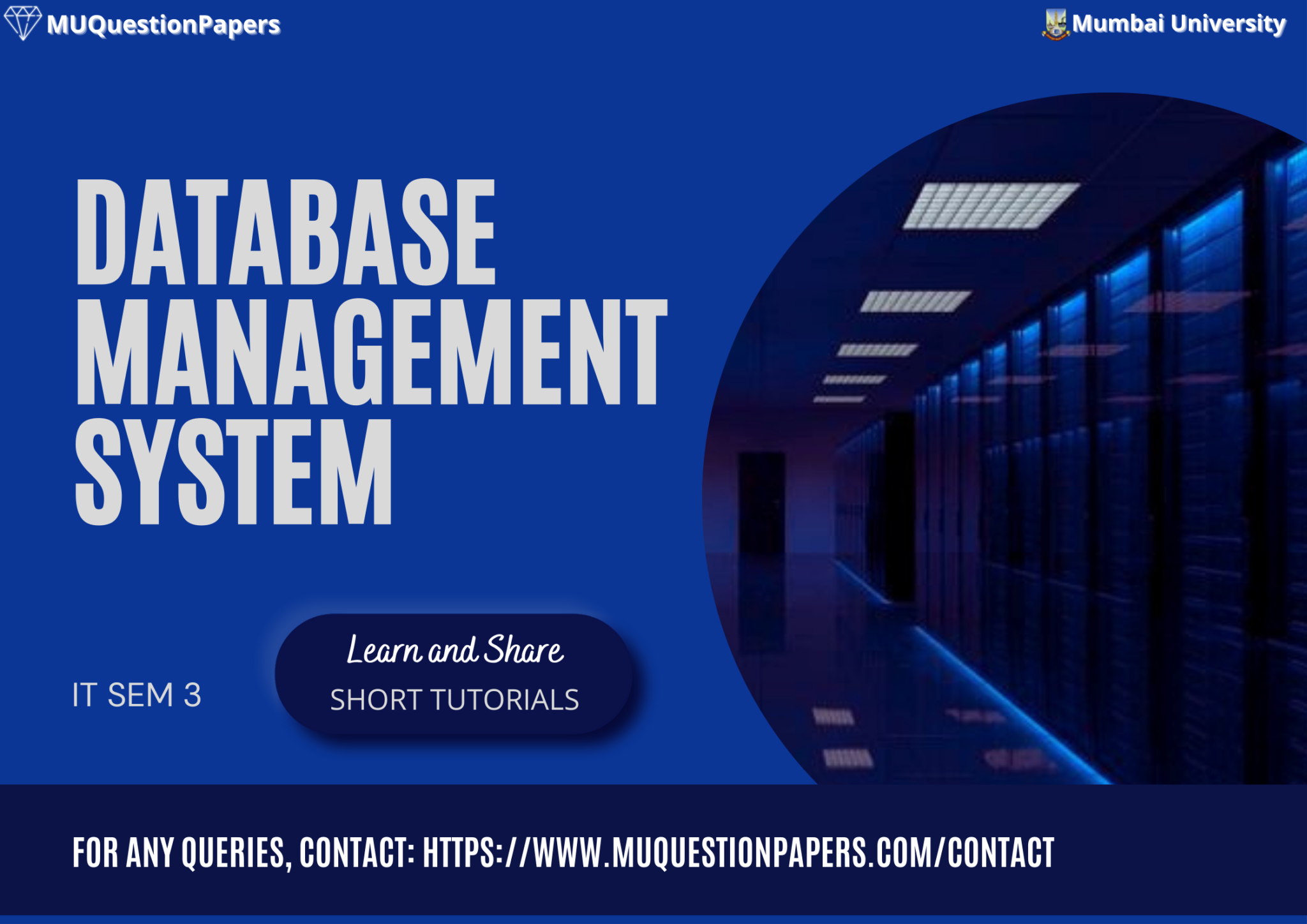 SE IT SEM 3 - DATABASE MANAGEMENT SYSTEM - MuCertification.com