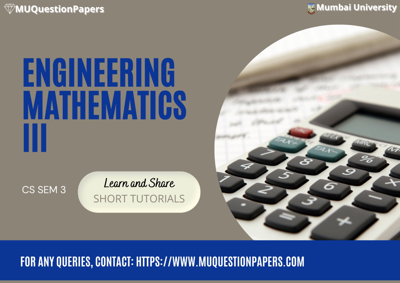 SE IT SEM 3 - ENGINEERING MATHEMATICS III - MuCertification.com